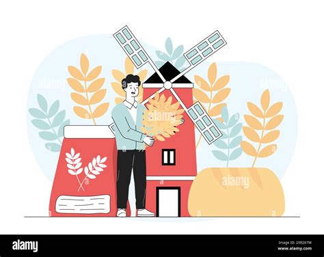 Corn Flour Processing Stock Vector Images Alamy