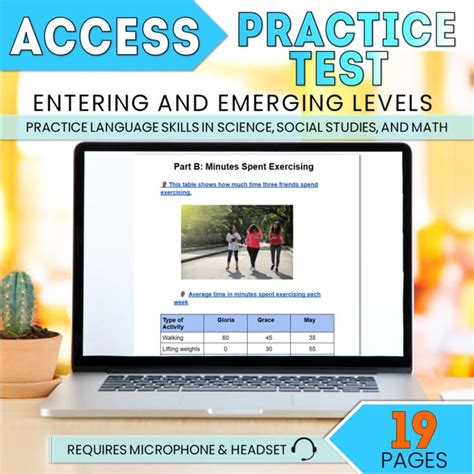 Access Test Prep Practice Test Entering And Emerging Levels W Recording Links