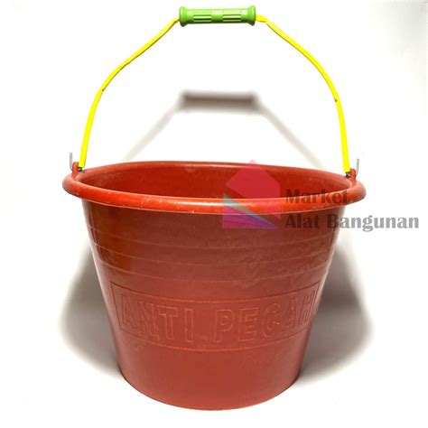 Jual Per 5 Pcs Ember Cor Oren Besar Anti Pecah Diameter Dalam 26cm