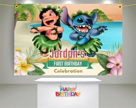 Lilo And Stitch Birthday Banner Template Stitch Welcome Banner Stitch