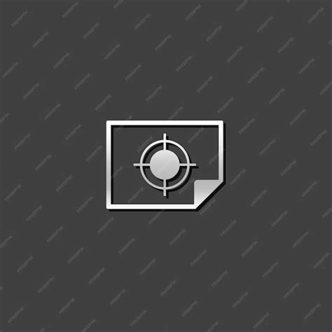 Premium Vector Print Proof Icon In Metallic Grey Color Style Paper