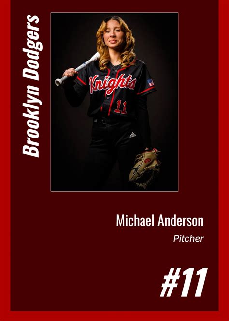 Free Modern Baseball Card Template To Edit Online