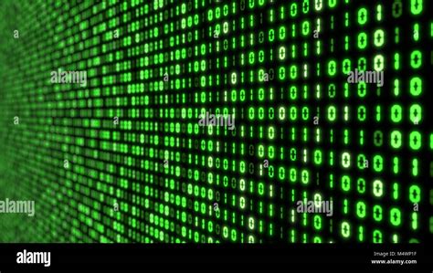 big data concept with binary code glowing digital numbers 3d
