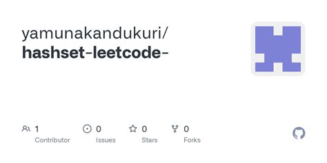 Github Yamunakandukurihashset Leetcode