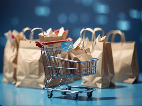 Miniature Shopping Experience Premium Ai Generated Image