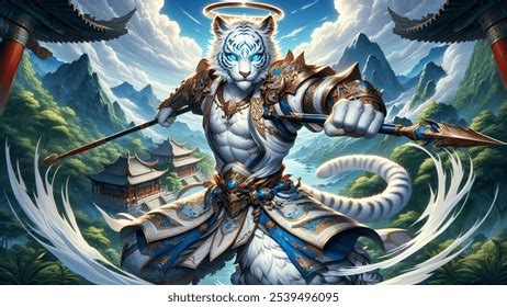 Anime Artistic Image White Tiger Human Ai Generated Image 2539497133