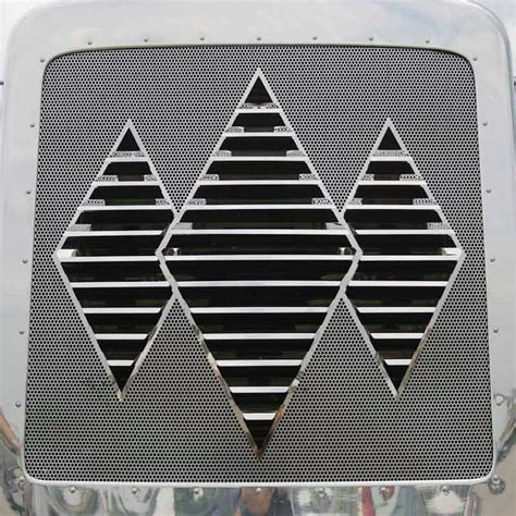 Kenworth T800 Stainless Steel Triple Diamond Louvered Grill Insert By