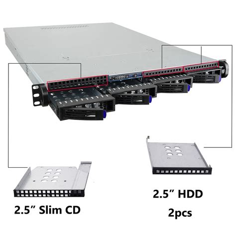 1u Rackmount Server Casechassis With 4 Hot Swappable Satasas Drive