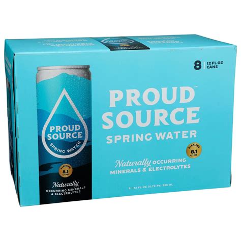 Proud Source Natural Alkaline Spring Water 96 Fluid Ounce 3 Per Case
