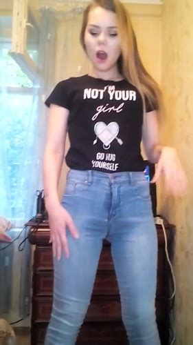 Beautiful Young Girl Pisses Her Jeans Female Omorashi