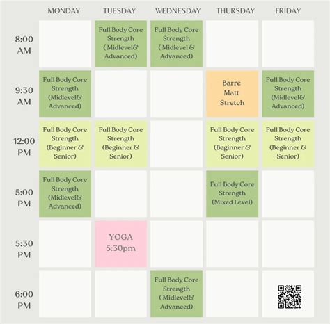 Fitness Program Class Schedule Nutriamed Egg Harbor Twp Nj