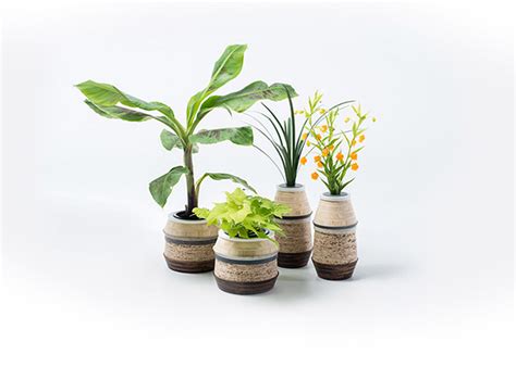 Nir Meiri Stacks Babilus Vases From Rings Of Bamboo And Corian