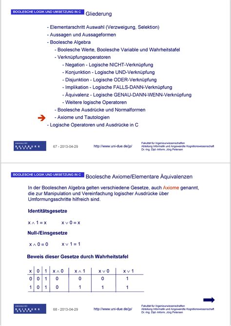 03 Boolesche Algebra Teil2 2013 04 29 Fakultät Für