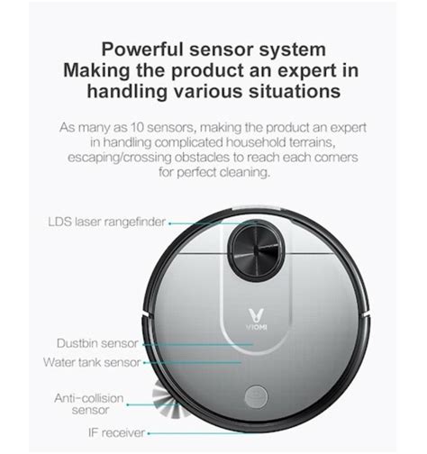 Local Warranty Xiaomi Viomi V Pro Robot Vacuum Smart Water Tank Home Appliances Cleaning