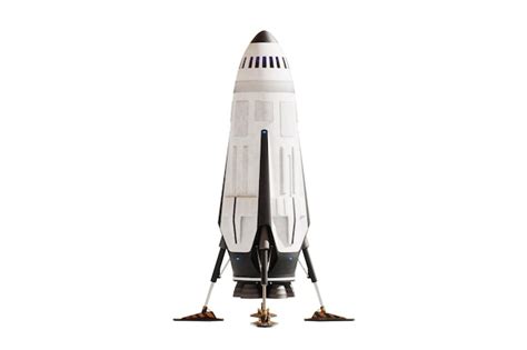 Premium Photo Space Rocket Isolated On White Background The Concept