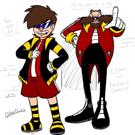 Eggman And Robotnik Jr By Allengutairhero On Deviantart