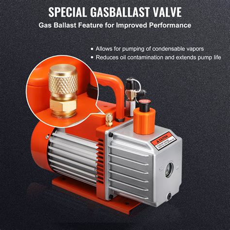 Vevor 5 Cfm Vacuum Pump Air Conditioning Vacuum Pump 2 Stage Rotary