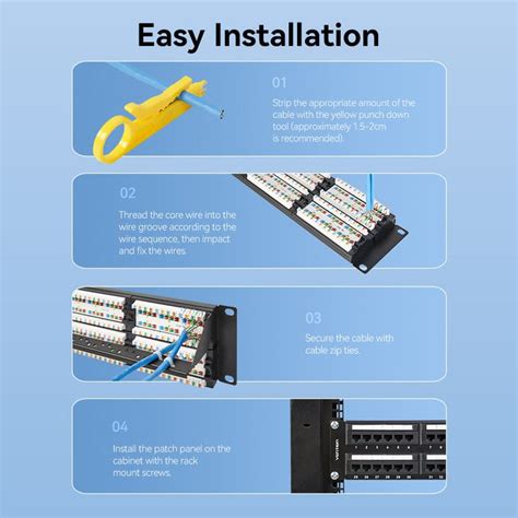 Vention 48 Port Cat5e Unshielded Patch Panel Reliable And Efficient Network Management