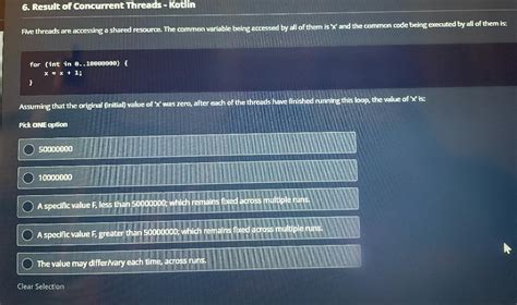 Solved 6 Result Of Concurrent Threads Kotlin Five Threads