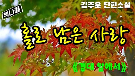 사랑과 이별은 그림자처럼 그를 옥죄이건만~경대 앞에서 김주욱 단편소설 Youtube