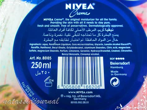 Natassia Journal Nivea Creme Made In Germany Dupe Creme De La Mer