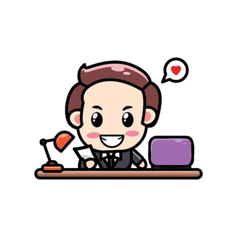 Premium Vector Office Worker Cute Design Character