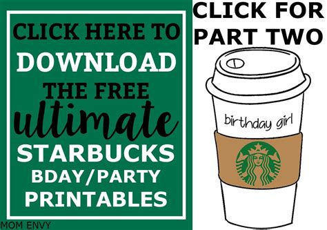 Starbucks Free Birthday Ad Orders 35 Ship Free Printable Templates