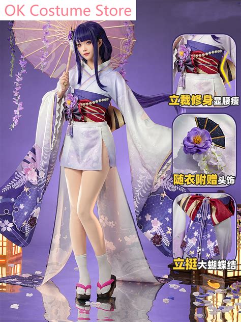 Genshin Impact Raiden Ei Women Cosplay Costume Cos Game Anime Party
