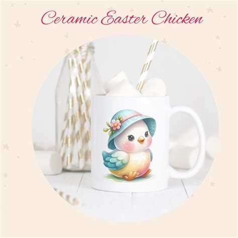 Watercolor Easter Ceramic Chicken Clipart Ceramic Cute Chicks Clipart Rooster Clipart Nursery