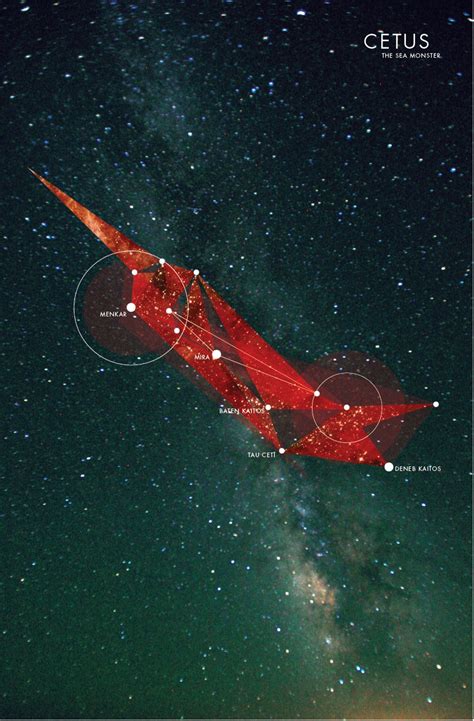 Cetus Constellation Map Print 11x17 Etsy