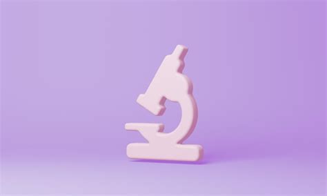 Premium Photo Minimal Microscope Symbol On Purple Background 3d Rendering
