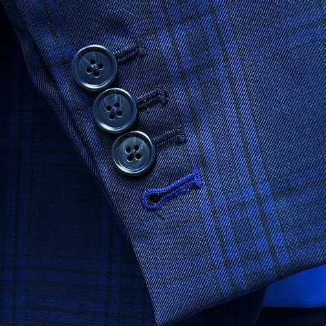 Westwood Hart Dark Blue Windowpane Mens Suit