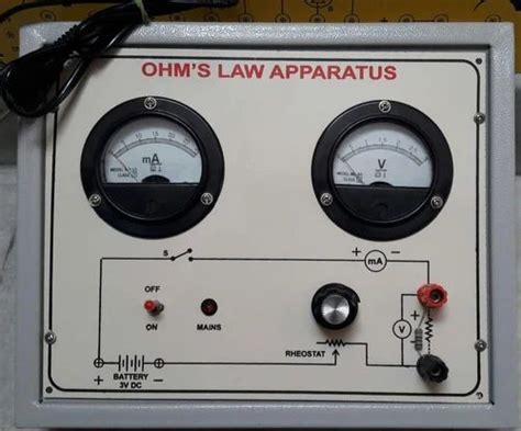 Ohms Law Apparatus For Physics Kit And Lab Tanisha Scientific