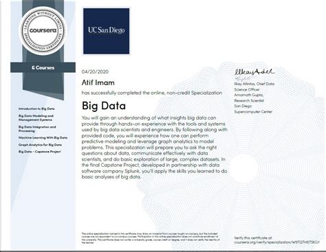 Bigdata Specialization Coursera Atif Imam