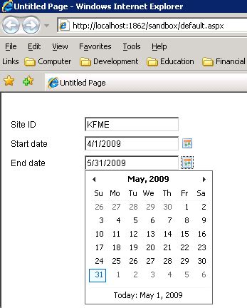Custom Control And Setup Of SSRS Report Parameters From A Web Page