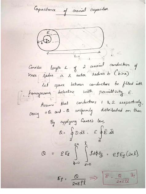 Capacitance Derivation Pdf