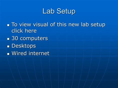 Computer Lab Proposal For A Computer Lab Ppt