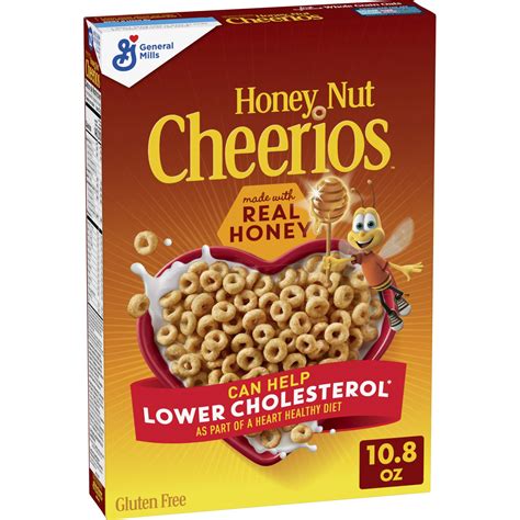 Honey Nut Cheerios Heart Healthy Gluten Free Breakfast Cereal Whole