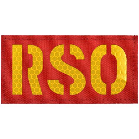 Rso Range Safety Officer Laser Cut Reflective 2x4 Cordura® Patch