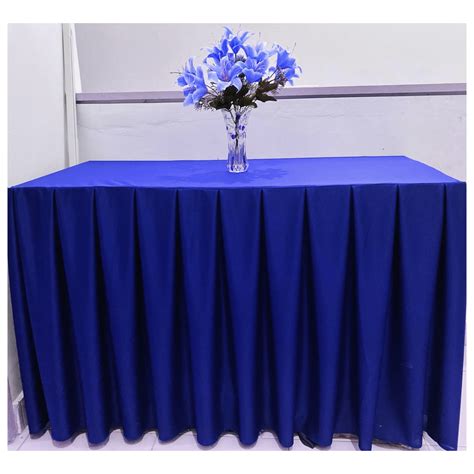 Royal Blue Cover Banquet Table Table Skirting Shopee Singapore