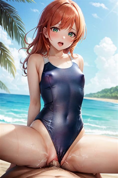 Rule 34 Ai Generated Beach Cowgirl Position Cum In Pussy Green Eyes