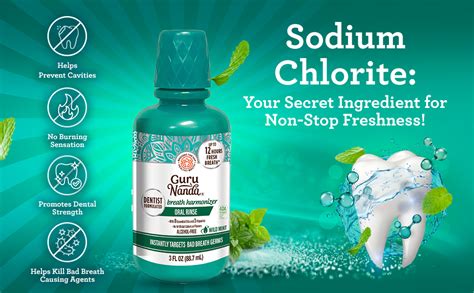 Gurunanda Oral Rinse Fresh Breath Mouthwash Ada Accepted Alcohol Free Mouthwash 7