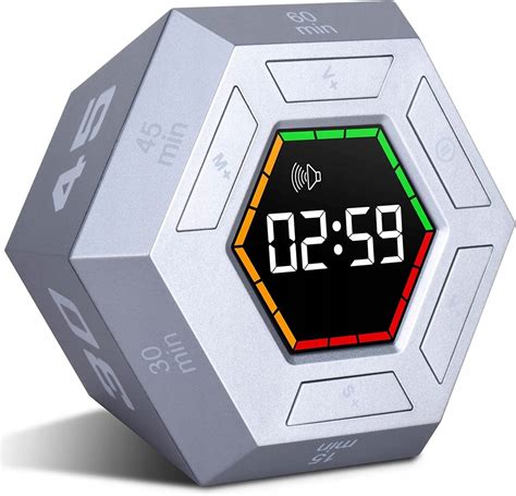 Srebrny Styl Hexagon Flip Pomodoro Timer Intelige 13625875800 Oficjalne Archiwum Allegro