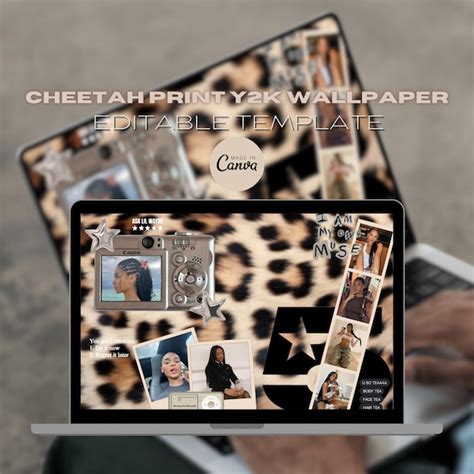 Y2k Cheetah Wall Art Etsy