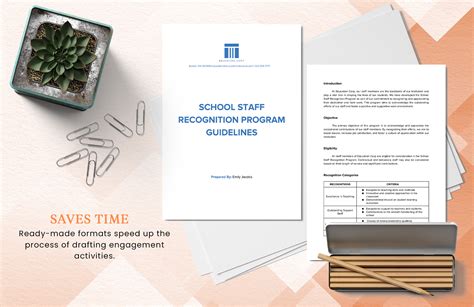 School Staff Recognition Program Guidelines Template In Word Pdf