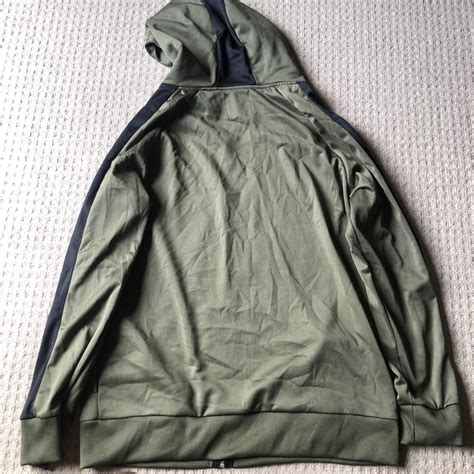 Primark Mens Green And Black Zip Hoodie Workout Gym Depop
