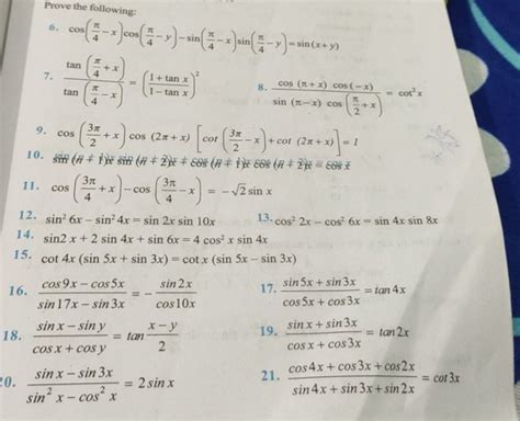 Prove The Following Cosπ4 Xcosπ4 Y Sinπ4 Xsinπ4 Ys