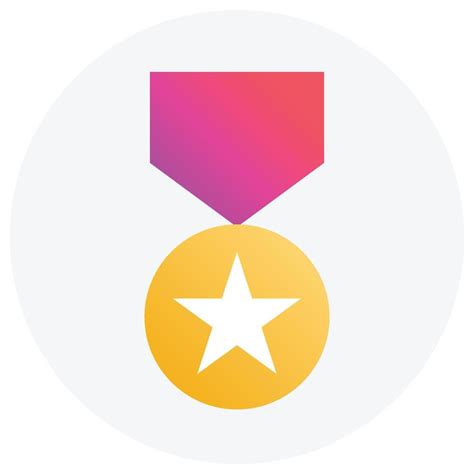 Gradient Color Icon For Ranking Medal 22955677 Vector Art At Vecteezy