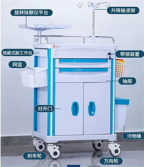 Abs移动医院用物料推车多功能多抽屉治疗护理急救车美容院一体式 阿里巴巴