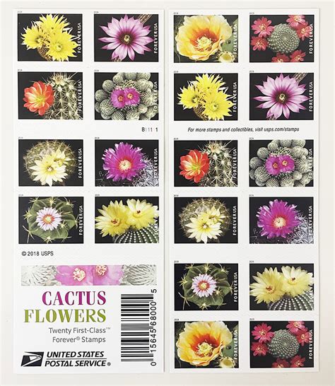 Usps Cactus Flowers Forever Postage Stamps Stamps Store